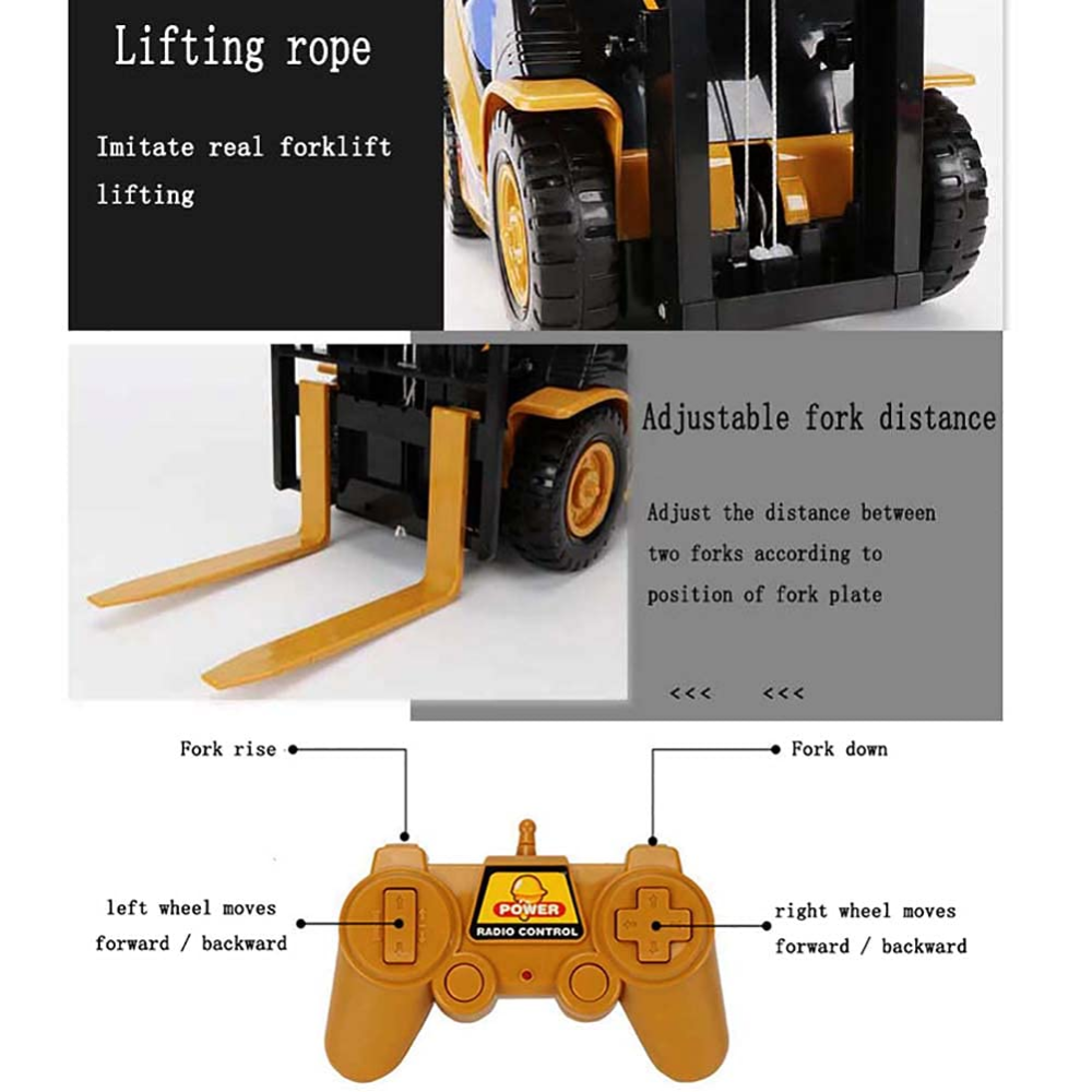اسباب بازی ماشین کنترلی شارژی لیفتراک Remote Control Forklift 2.4G ...