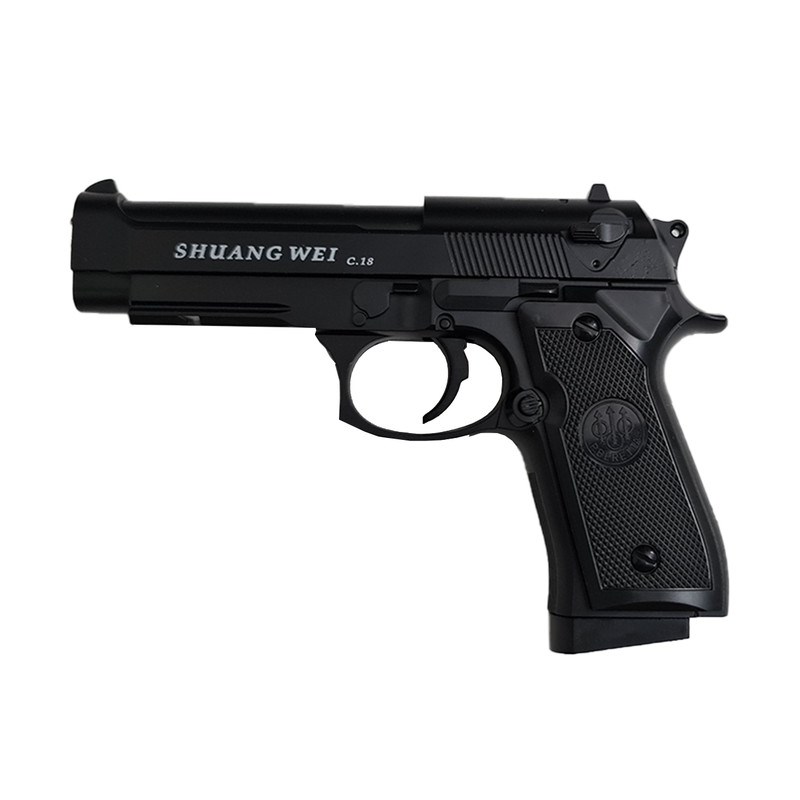 تفنگ اسباب بازی ساچمه ای کلت فلزی ایرسافت گان پلاس مدل 18 Airsoft Gun C