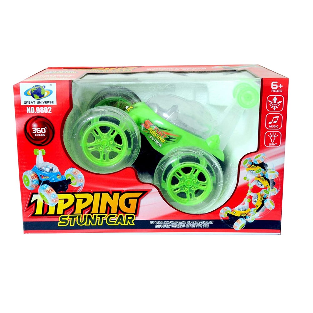 ماشین کنترلی دیوانه مدل 9802 Remote Control Tipping Stunt Car_اسباب بازی