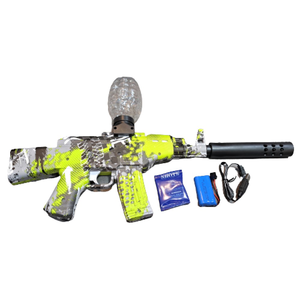 تفنگ اسباب بازی مسلسل شارژی تیر ژله ای مدل Mini Ak 47 Gel Blaster اسباب